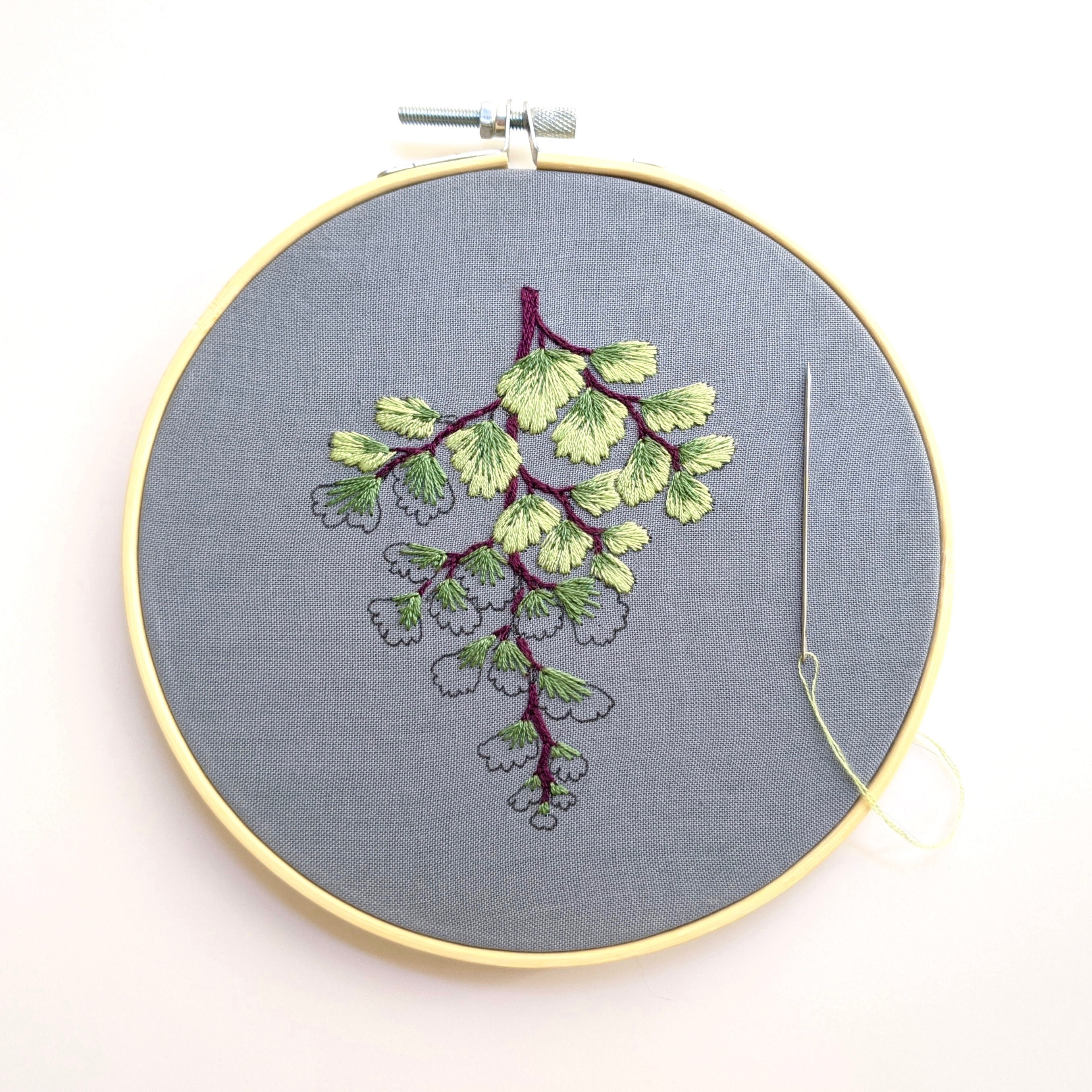 Embroidery pattern fern beginner pattern pdf herbarium 5*8 inches &200 ...