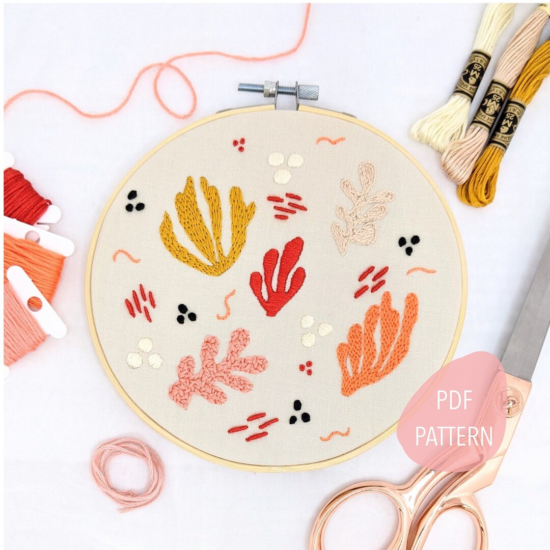 Matisse Inspired Beginners Embroidery Pattern PDF, Embroidery Sampler ...