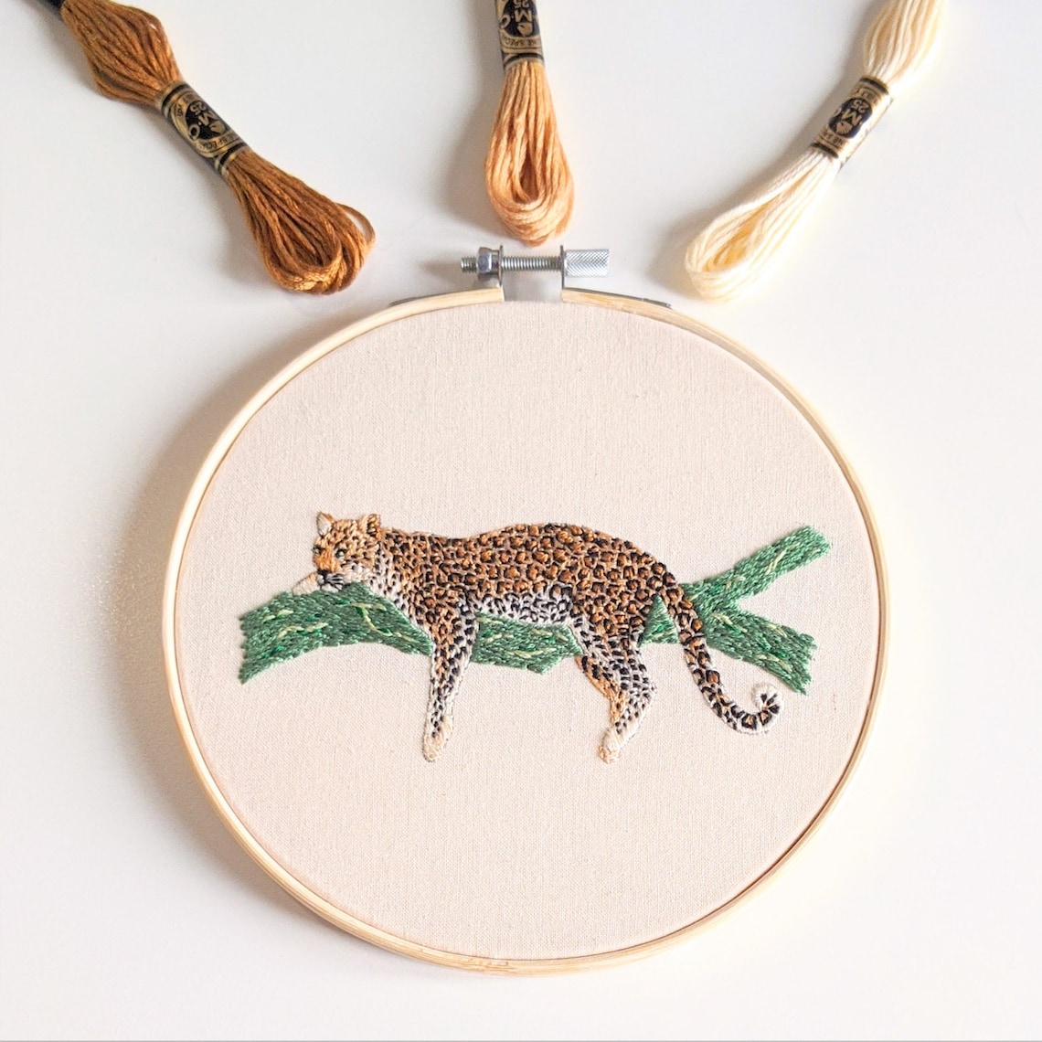 Leopard Embroidery Downloadable PDF Pattern. Detailed Instructions for ...