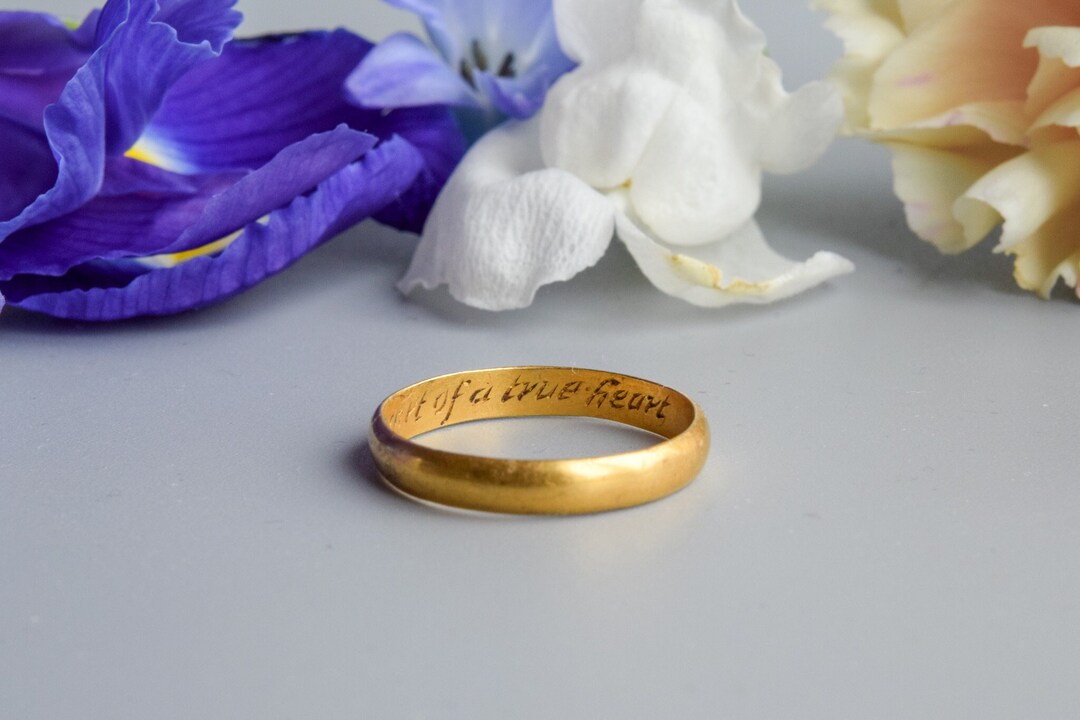 Antique Posy Posie Posey Band Ring 22 Carat Gold - Etsy
