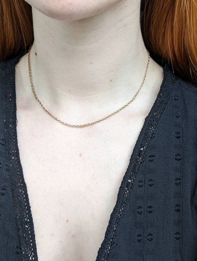 Antique Victorian Anchor Link Cable Chain 9 Carat Gold 40cm - Etsy