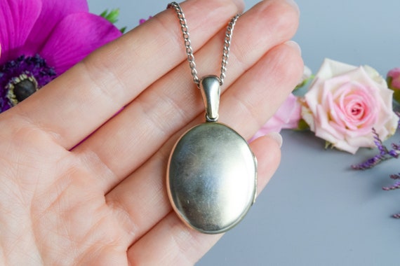 Antique Victorian ivy leaf large silver picture locke… - Gem