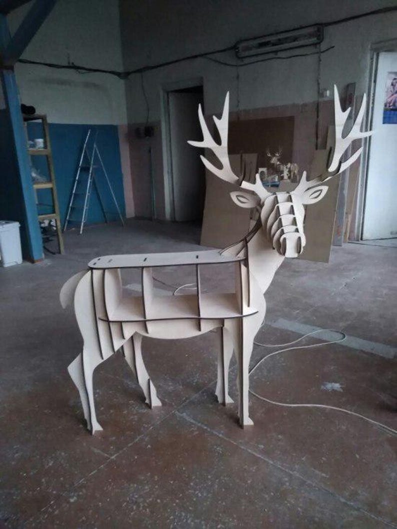 Deer Shelf CNC Plan, Parametric Animal Bookshelf (digital Download ...