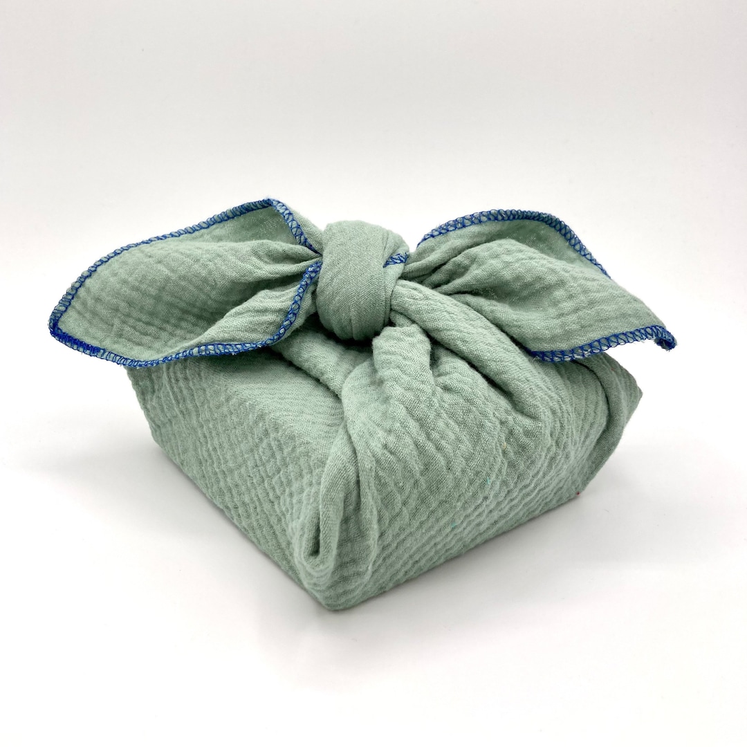 Furoshiki, Gift Wrap, Fabwrap, Wrap, Bento, Muslin, Sage - Etsy