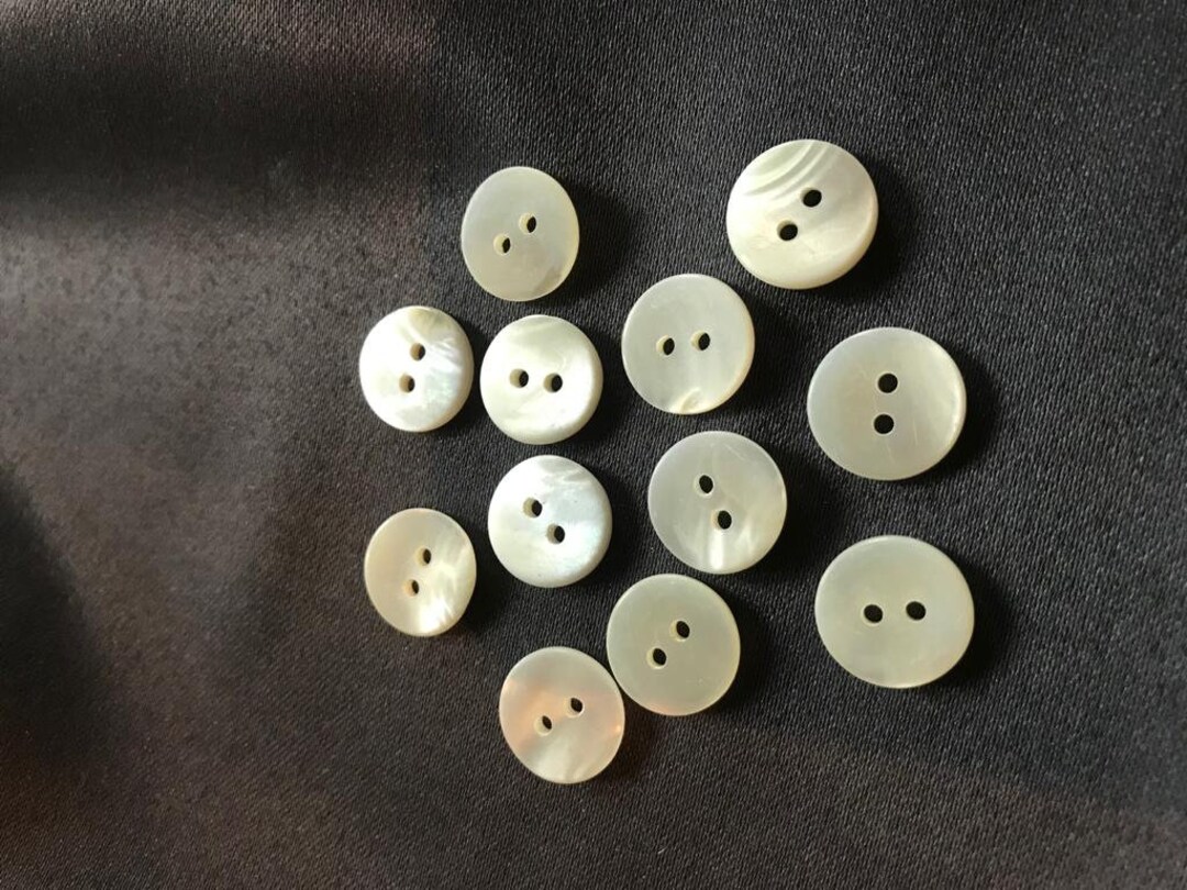 10mm White Thick Real Pearl Buttons - Etsy