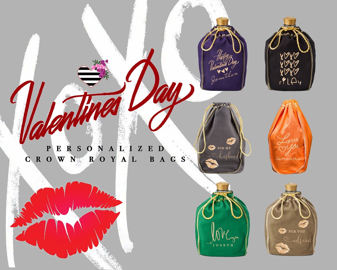 Valentine's Day Personalized Crown Royal Bag - Makes Perfect Presents ...