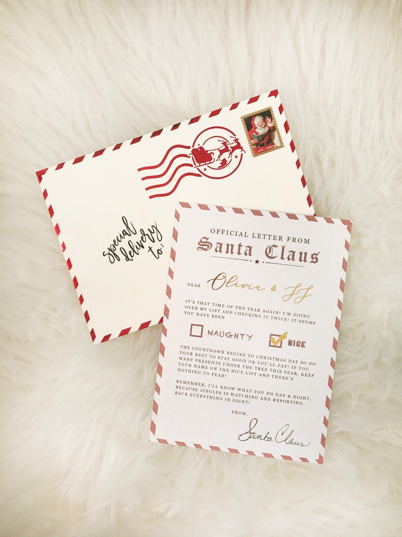 DIY Official Santa Naughty/nice Letter Something Fun to | Etsy