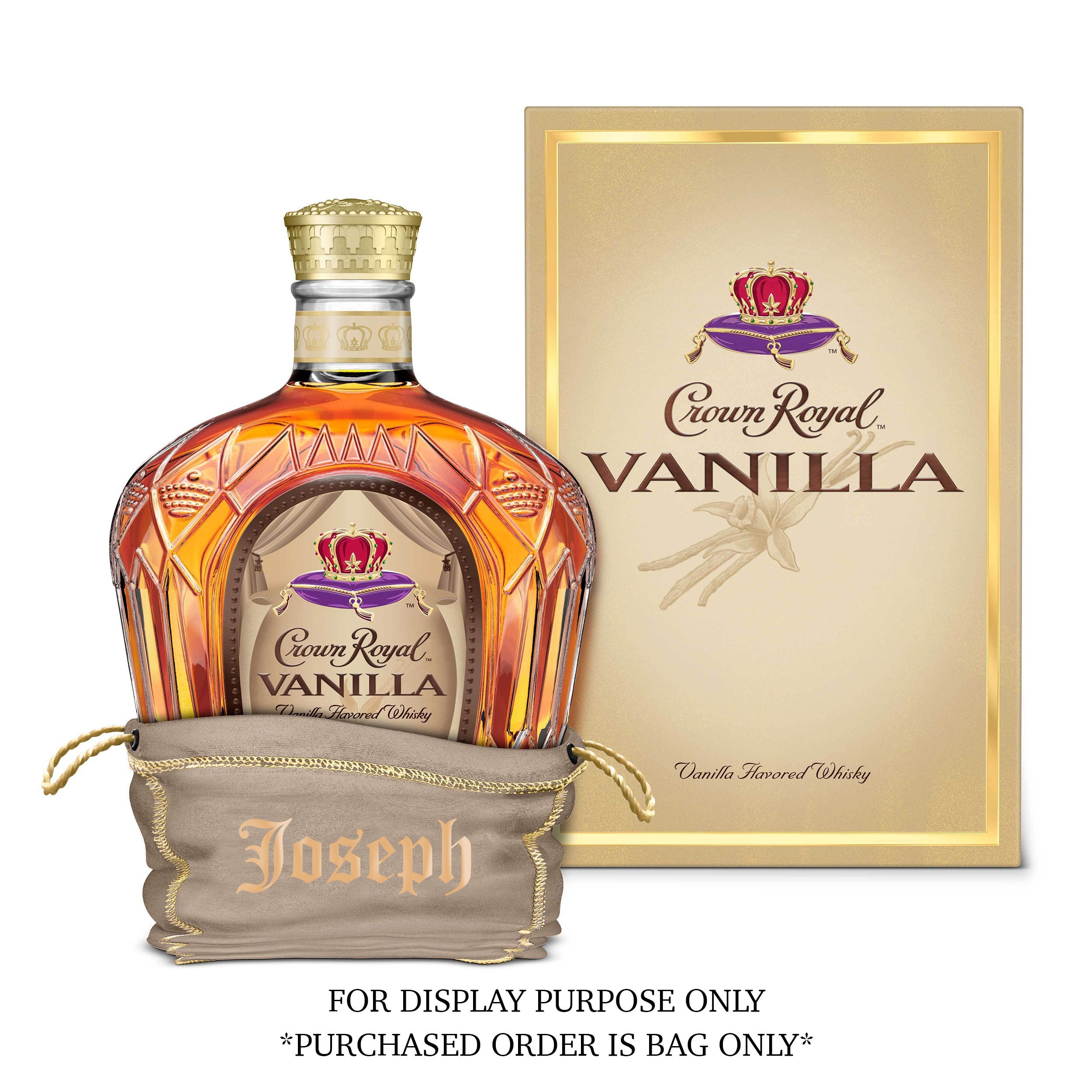 Personalized Vanilla Crown Royal Bag Fits 750ml Bottle | Etsy