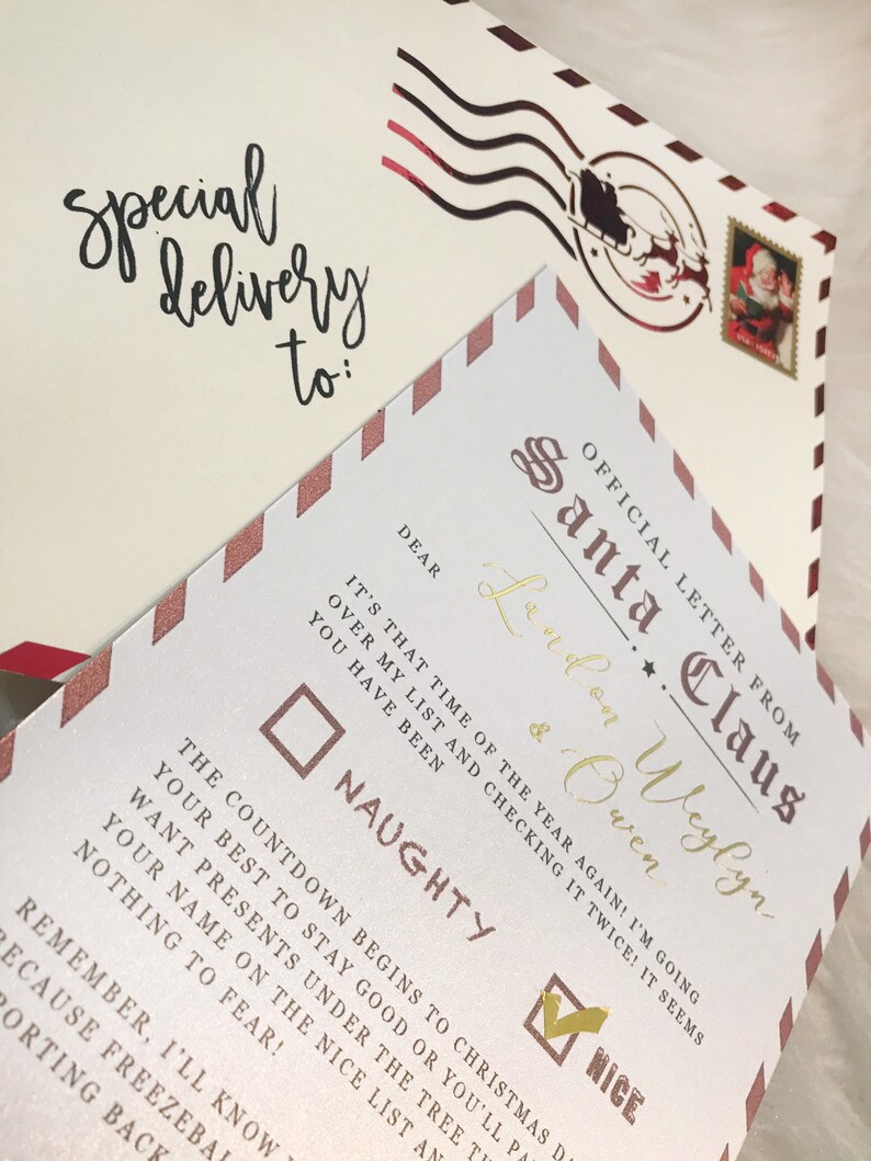 DIY Official Santa Naughty/nice Letter Something Fun to | Etsy