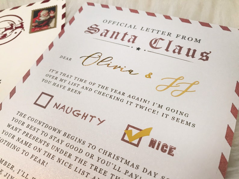 DIY Official Santa Naughty/nice Letter Something Fun to | Etsy