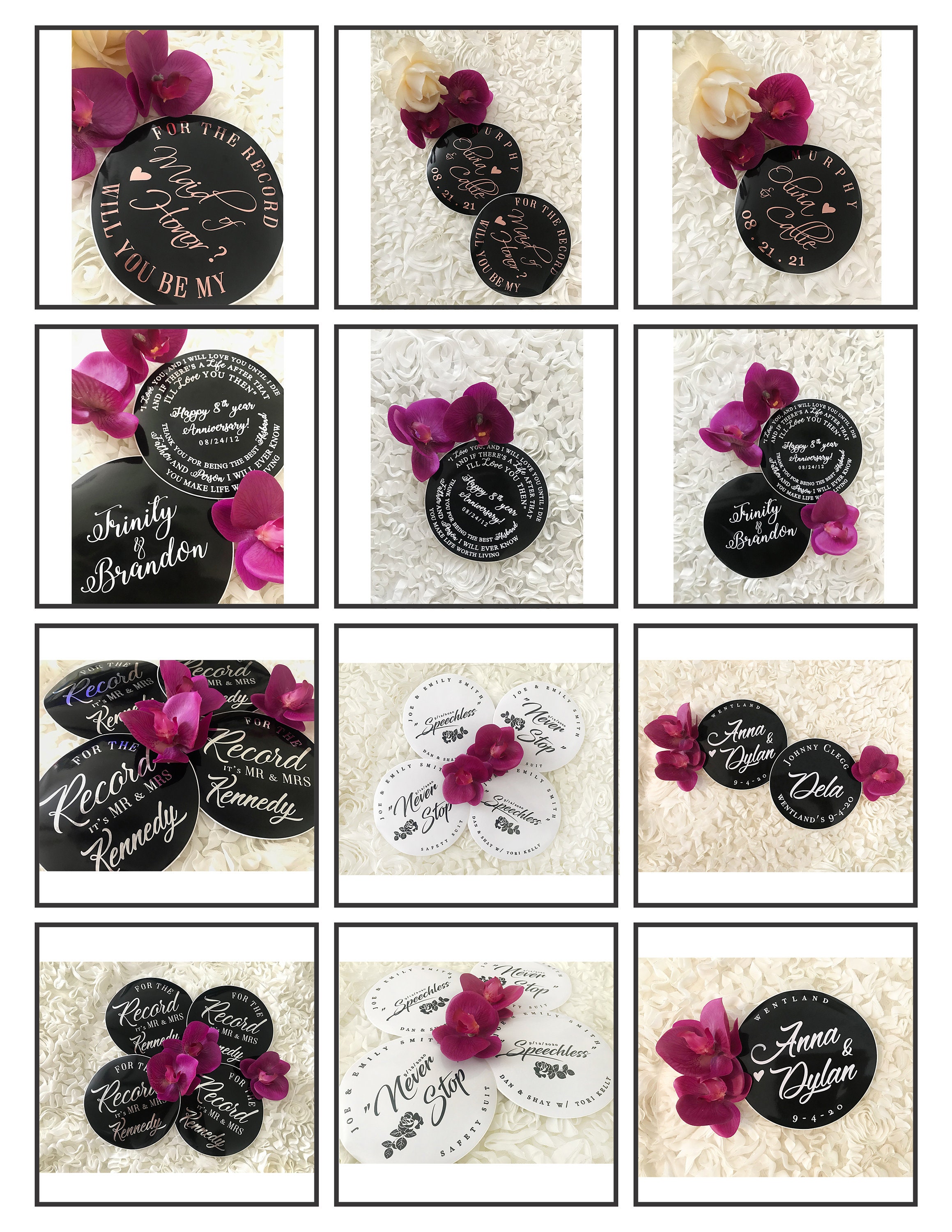 12 Vinyl Record 5 Customizable Vinyl Decal Label | Etsy