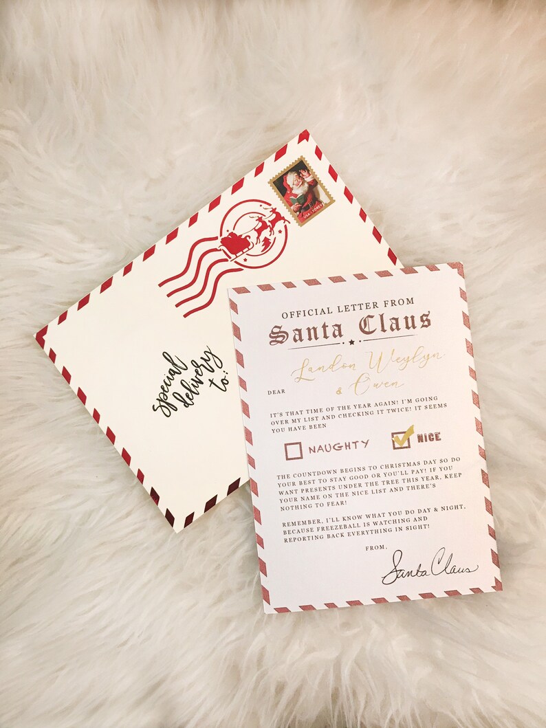 DIY Official Santa Naughty/nice Letter Something Fun to | Etsy