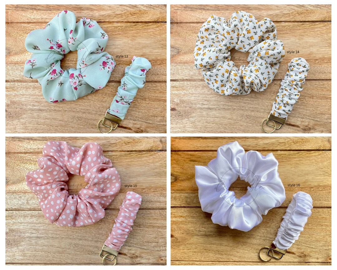Bridesmaid Proposal Gift, Jumbo Scrunchies, Wristlet Keychain ...