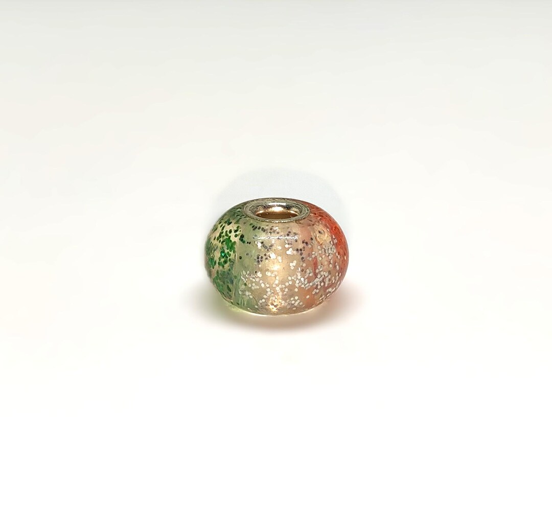 Italy Bead, Pandora Style Charm Bead Italian Flag, Green-white-red ...