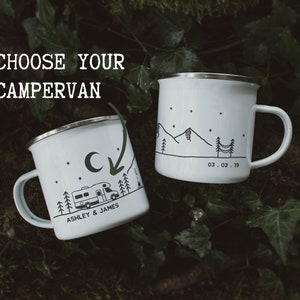 Choose Your Campervan - Customisable Vanlife Camp Mug - Personalised ...