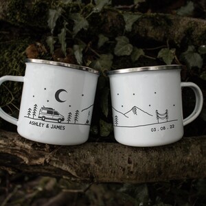 Personalised Vanlife Mug Campervan Enthusiast Gift Customized Enamel ...