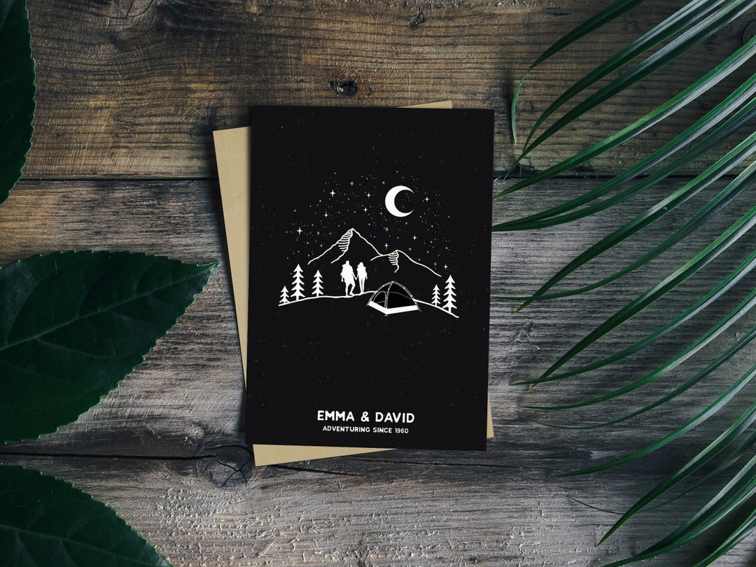 Adventuring Since Personalised Camping Card Couples Card Adventure Card ...