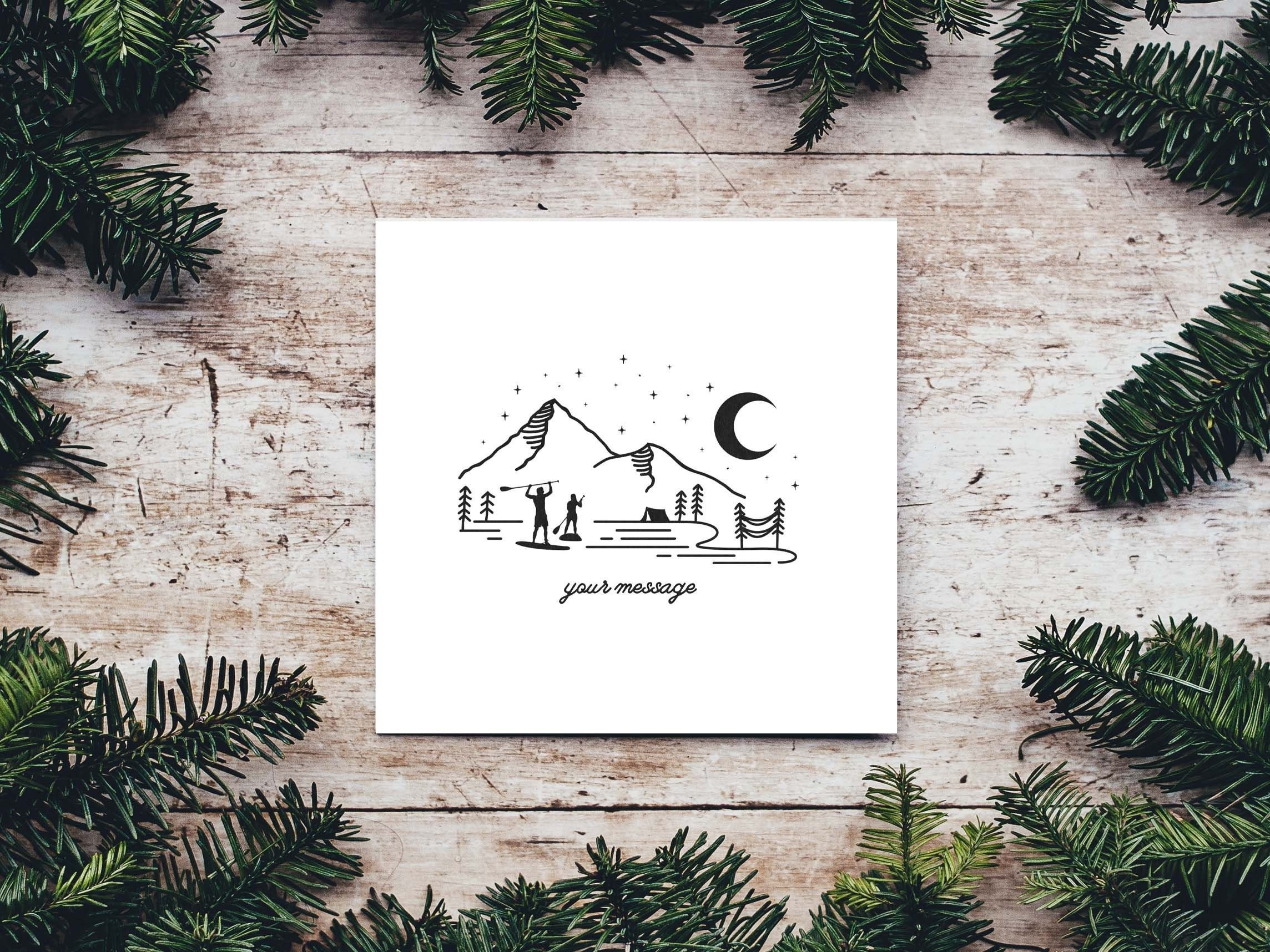 Personalised Paddleboarding Card Custom SUP Card for Outdoorsy Couple ...