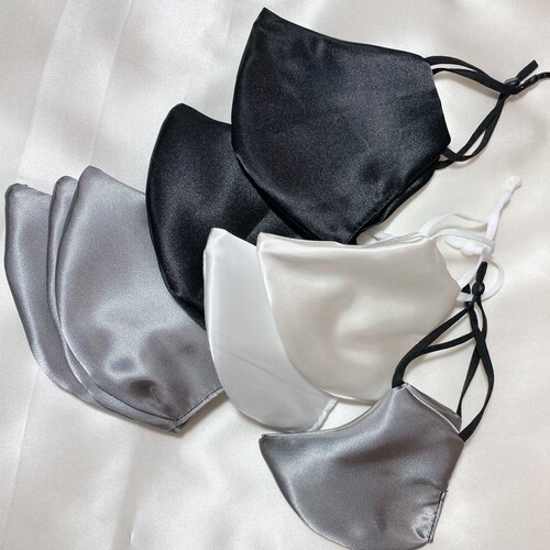 Silky Satin Classy Face Masks 2layers With Nose Wire and - Etsy