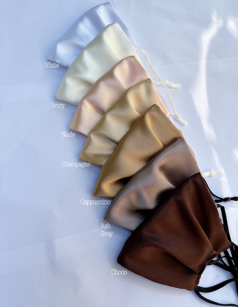 Silk Face Mask Soft Silk Satin Classy Face Masks Wedding | Etsy