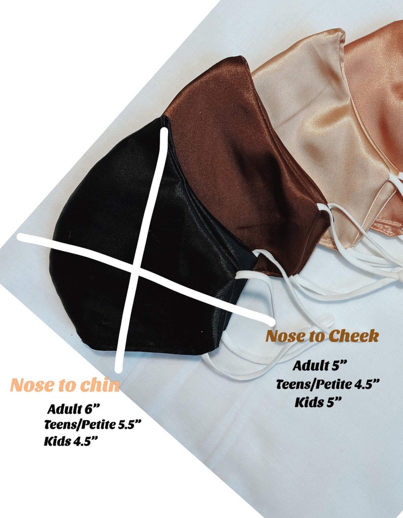 Silky Satin Classy Face Masks 2layers With Nose Wire and | Etsy