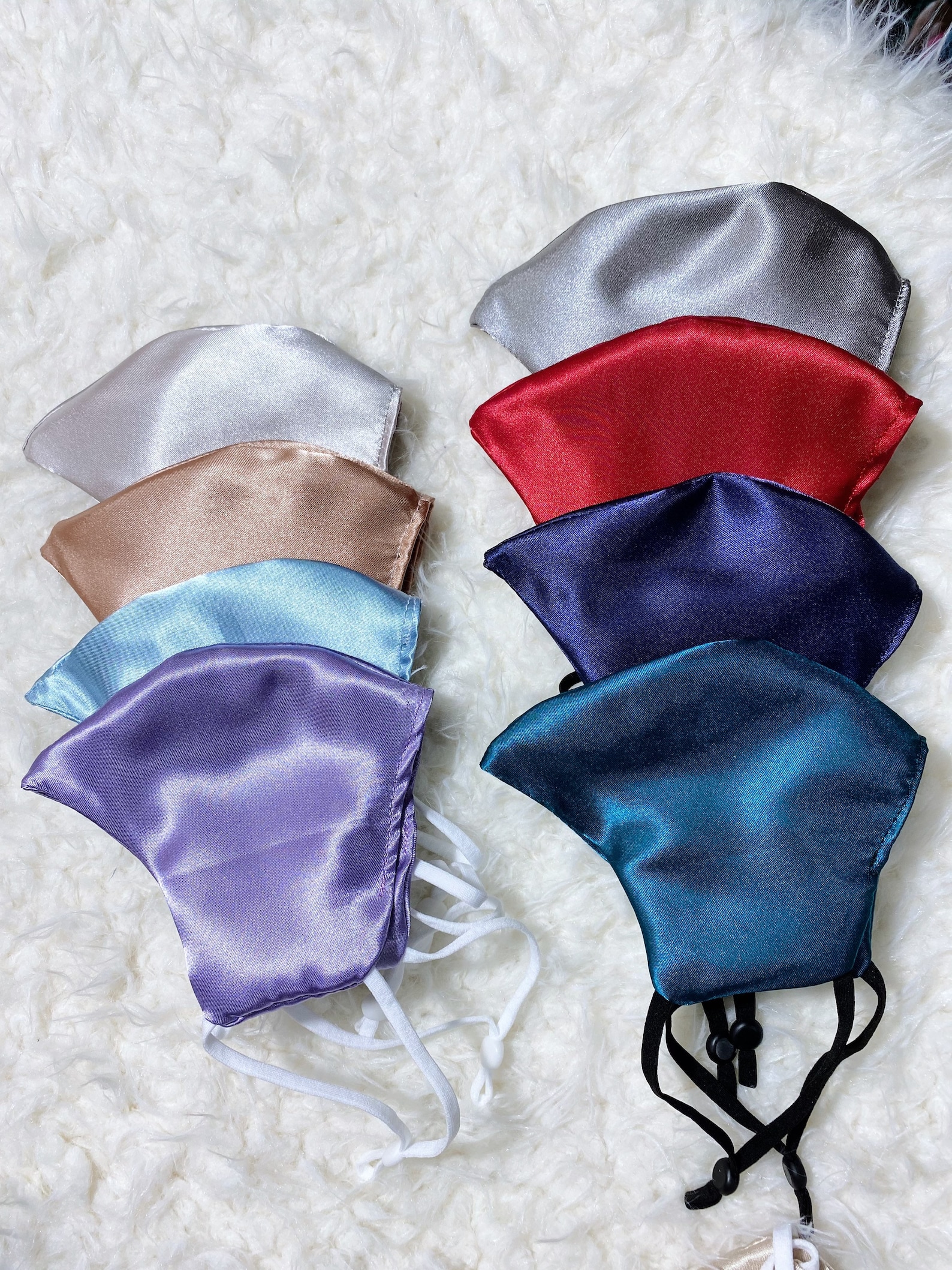 Silky Satin Classy Face Masks Wedding Mask 2layers With | Etsy