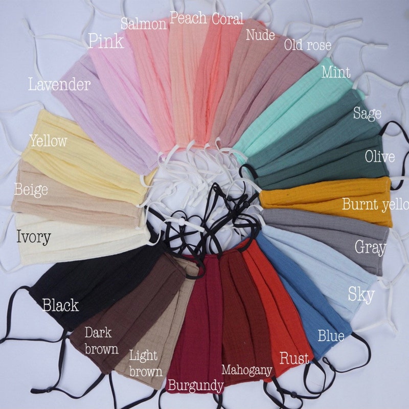 Cotton Face Mask Double - Etsy