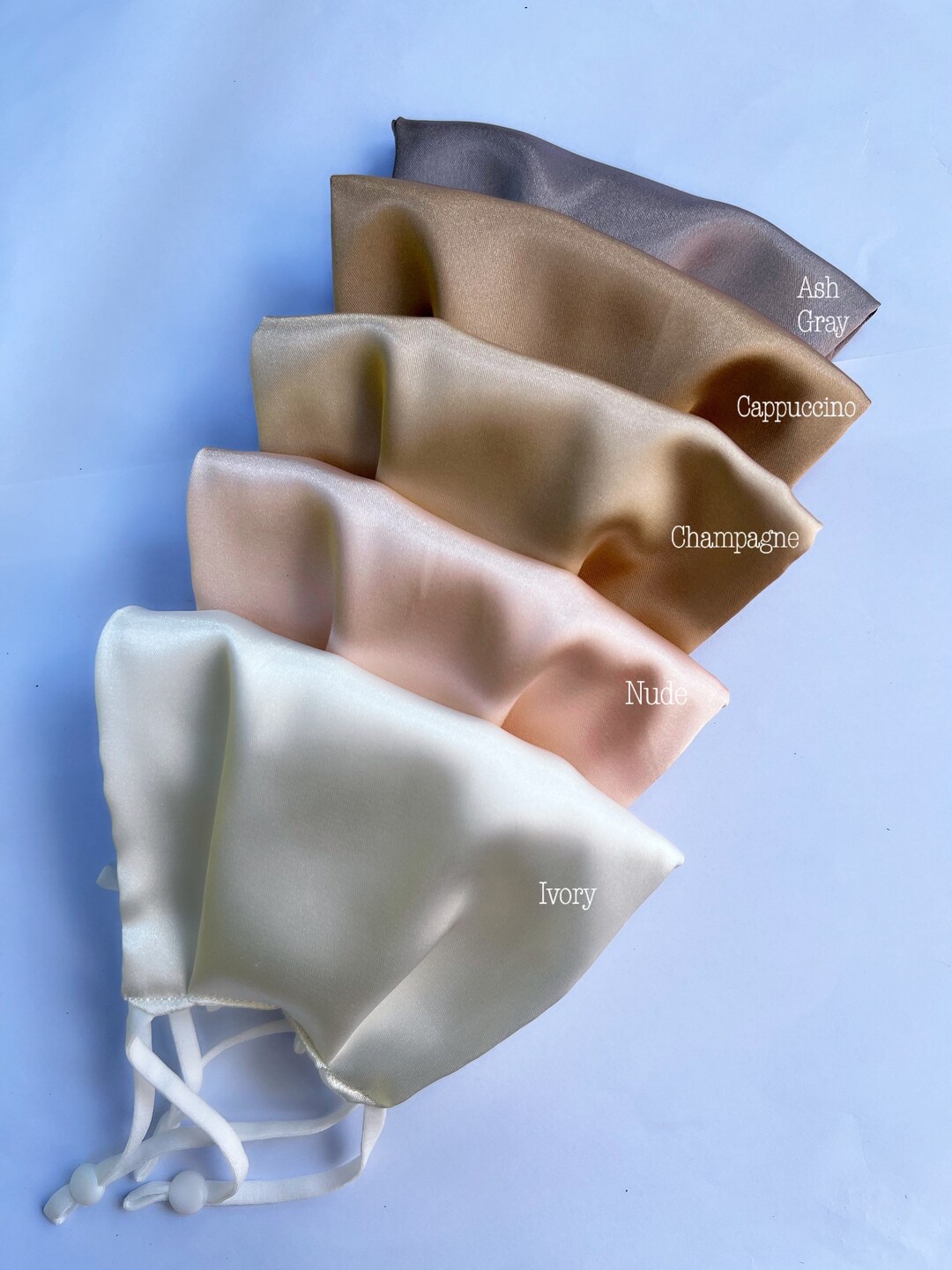 Silk Face Mask Soft Silk Satin Classy Face Masks Wedding Mask 2layers ...