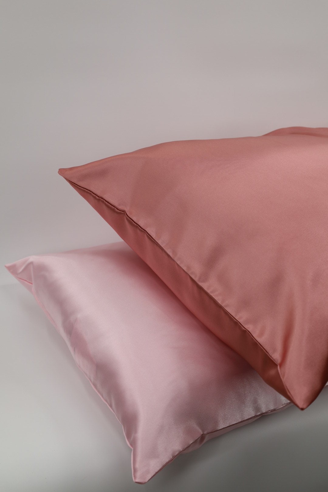 Pink Silky Satin Pillowcase Envelope Closure Standard/queen Size ...