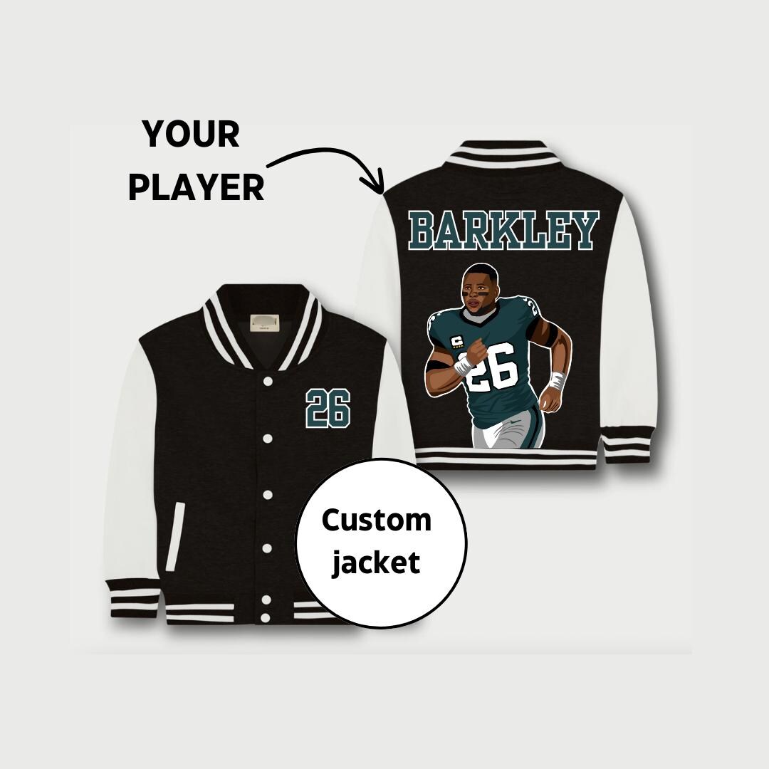 Custom Football Jacket Hand Drawn Portrait Jacket Custom Sports Player ...