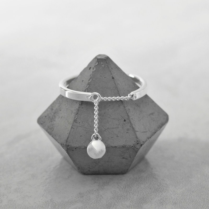 Silver Chain Ring - Etsy