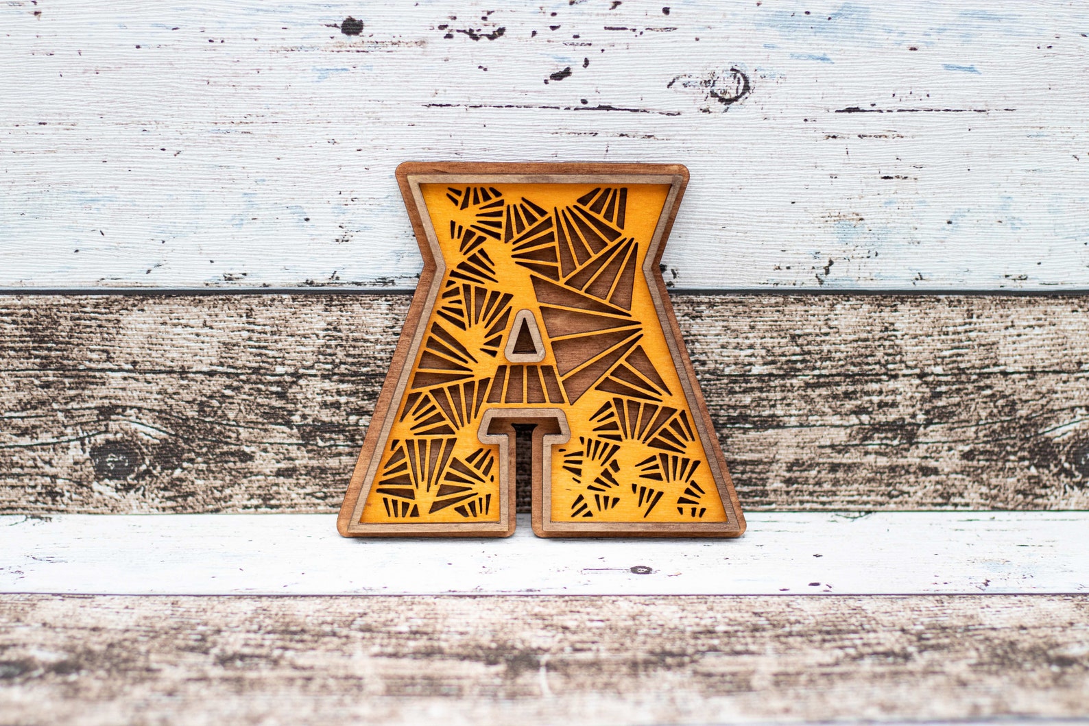 Letter A, Laser Cut DXF, DXF Alphabet Letter A, Wall Art Multilayer ...