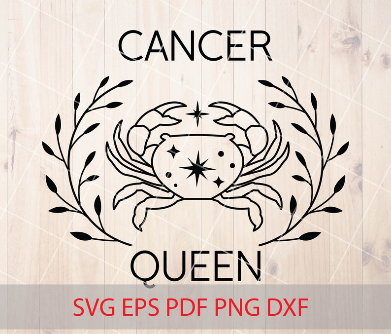 Cancer Queen Svg , Zodiac Sign, Horoscope, Celestial Zodiac svg, Eps ...