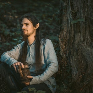 Elvish Tunic and Belt, Elegant Elven Shirt, Unisex Fantasy Costume, Men ...