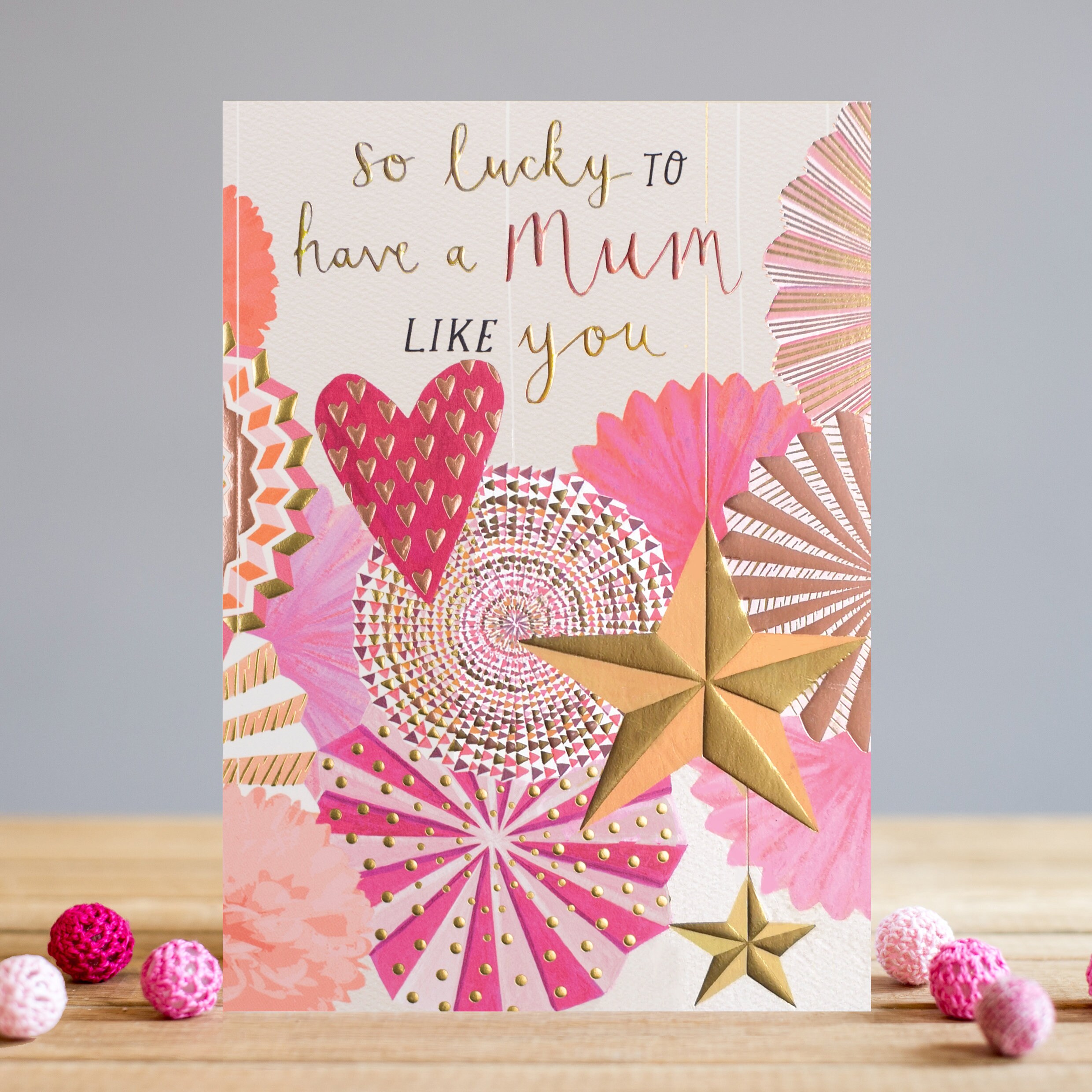 So Lucky To Have A Mum Like You Hearts Stars & Swirls - Etsy Nederland