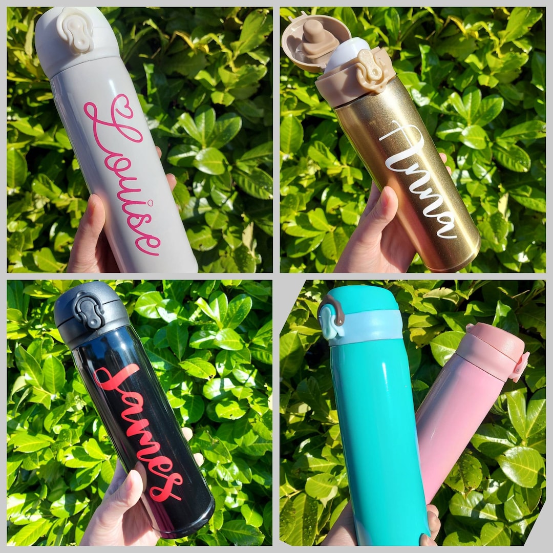 Personalised Insulated Flip Top Flask. Travel Cup Large Mug. 400ml ...