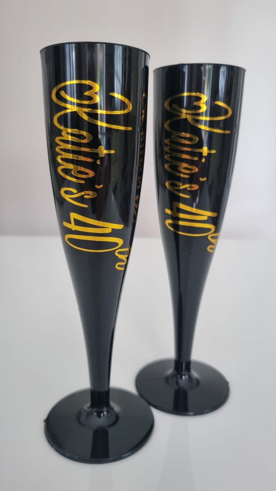 Personalised Prosecco Plastic Glass, White, Black, Hot Pink, Champagne ...