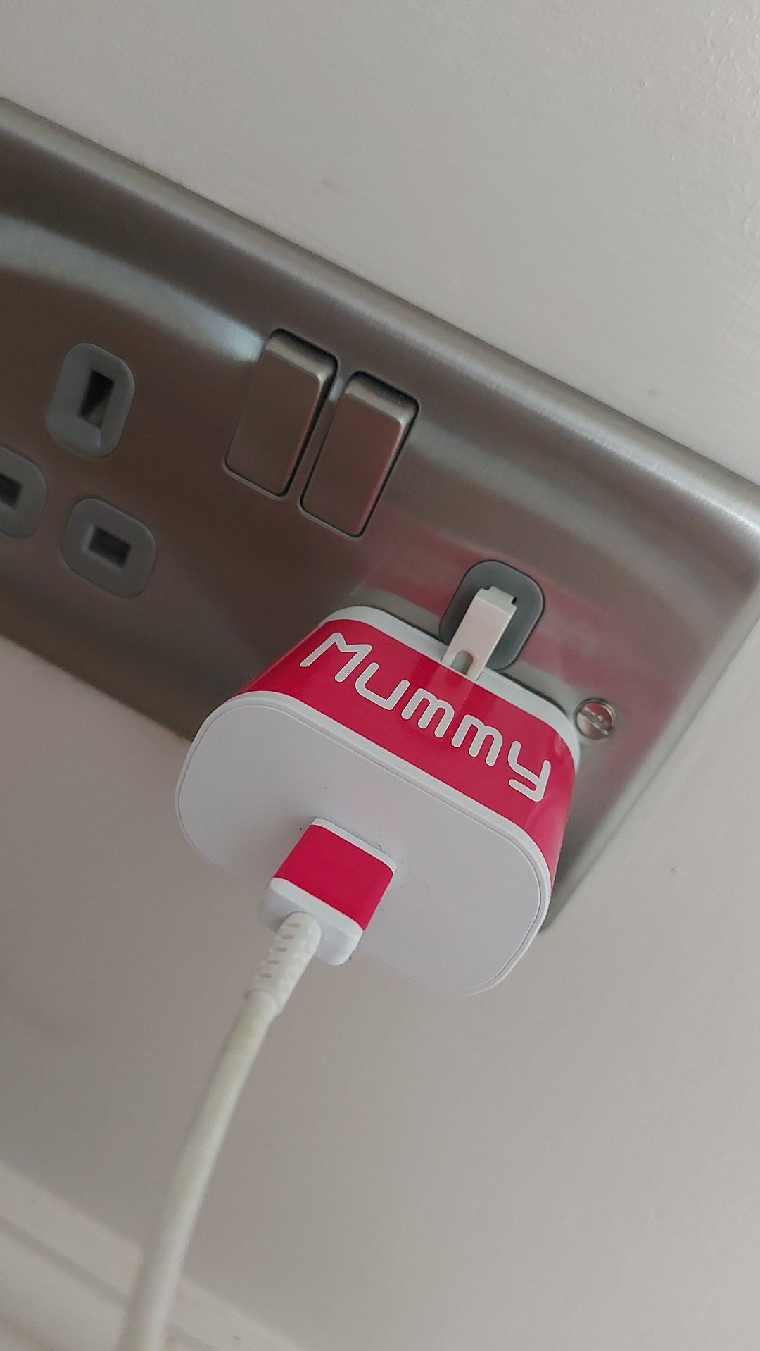 Personalised Phone Charger Plug Label, New Samsung, Tech, Decal, Teen ...