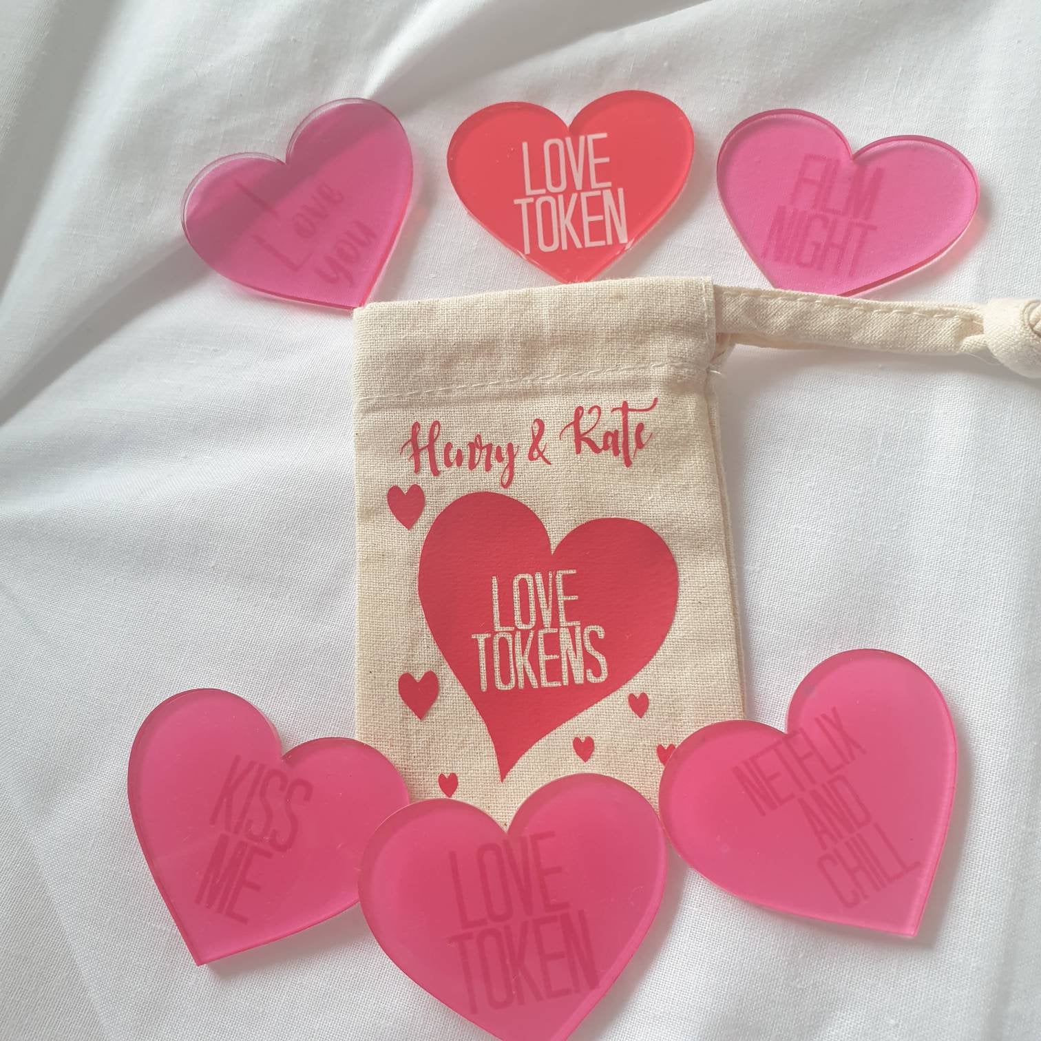 Love token personalised valentines gift romance or dirty | Etsy