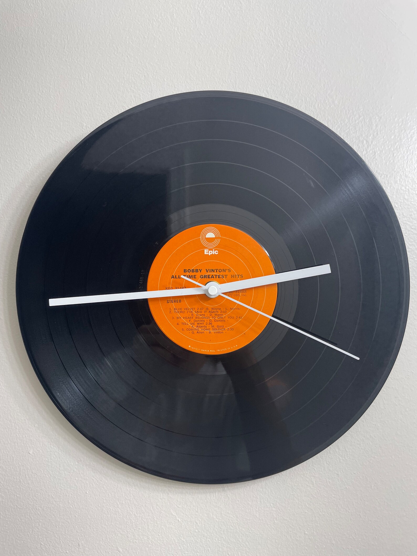 Vinyl Record Clock 12 Made From Real Upcycled Vintage Vinyl - Etsy