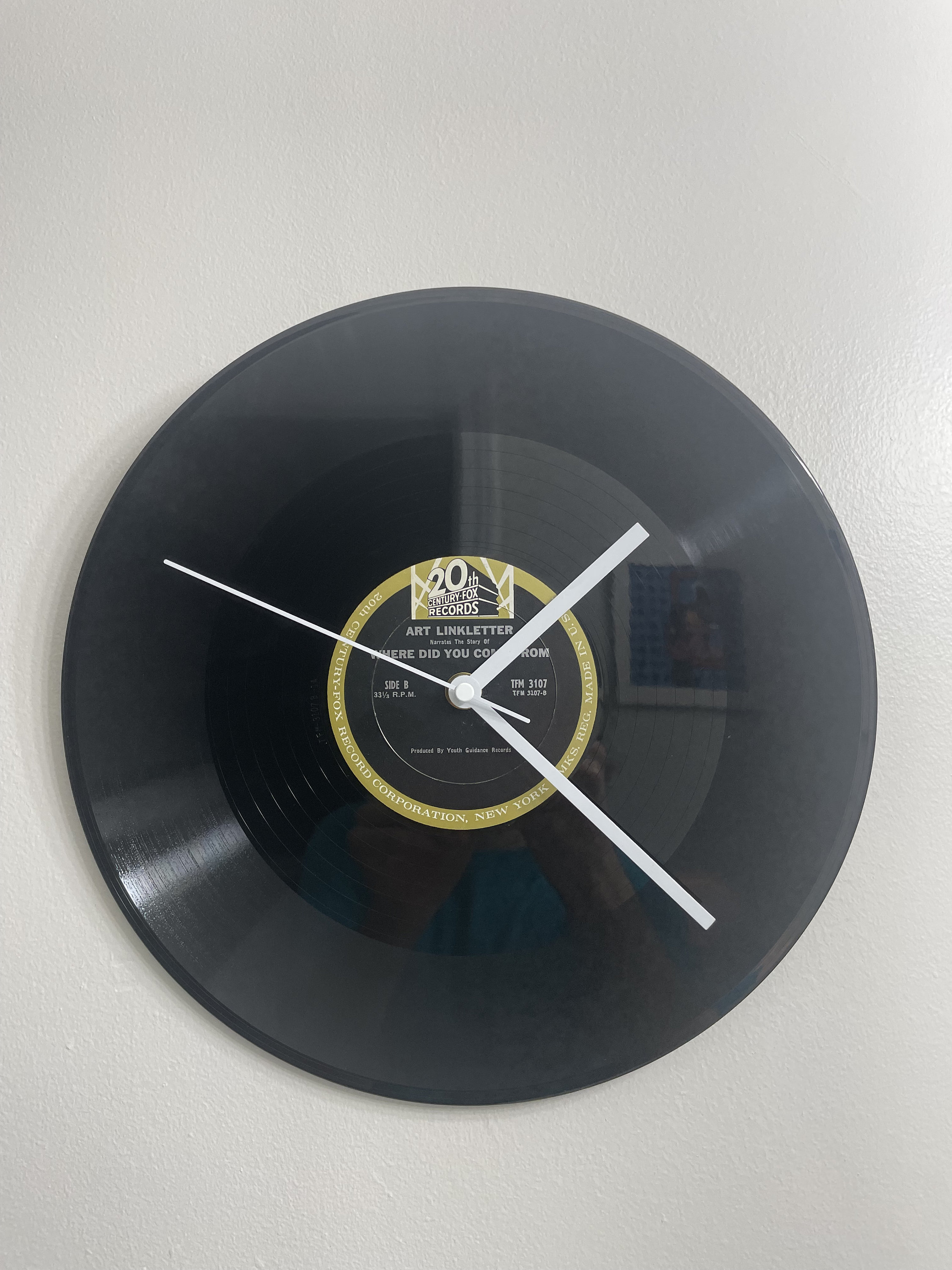 Vinyl Record Clock 12" | Made From Real Upcycled Vintage Vinyl - Etsy