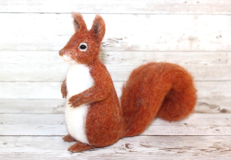 Needle Felted Red Squirrel - Etsy