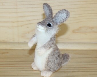 Needle Felted Wool Bunny Sleeping Soundly in a Head of - Etsy