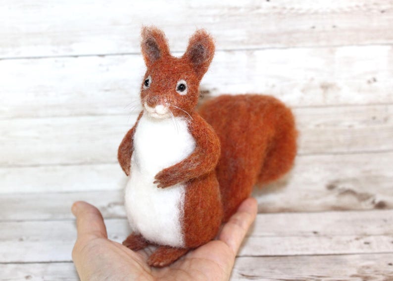 Needle Felted Red Squirrel - Etsy