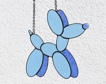 Balloon Dog Stained Glass Suncatcher - Etsy