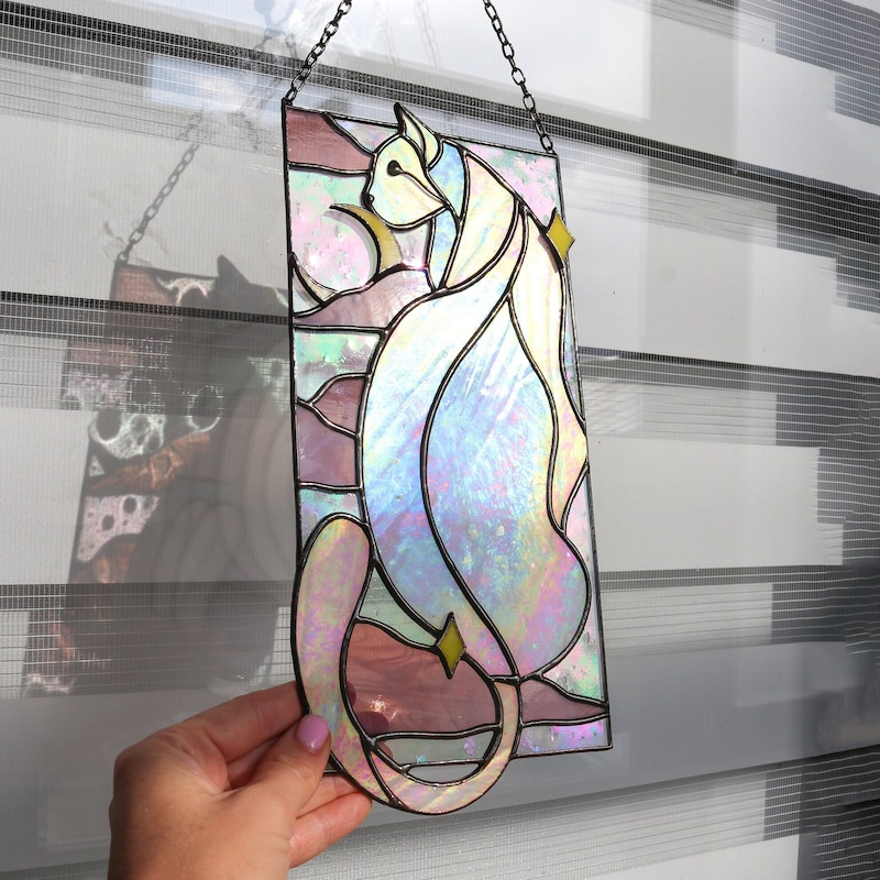 Stained Glass Cats - Etsy