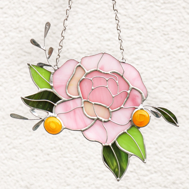 Peony Stained Glass - Etsy