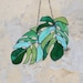 Monstera Leaves Suncatcher Stained Glass Window Decor Hanging Home ...