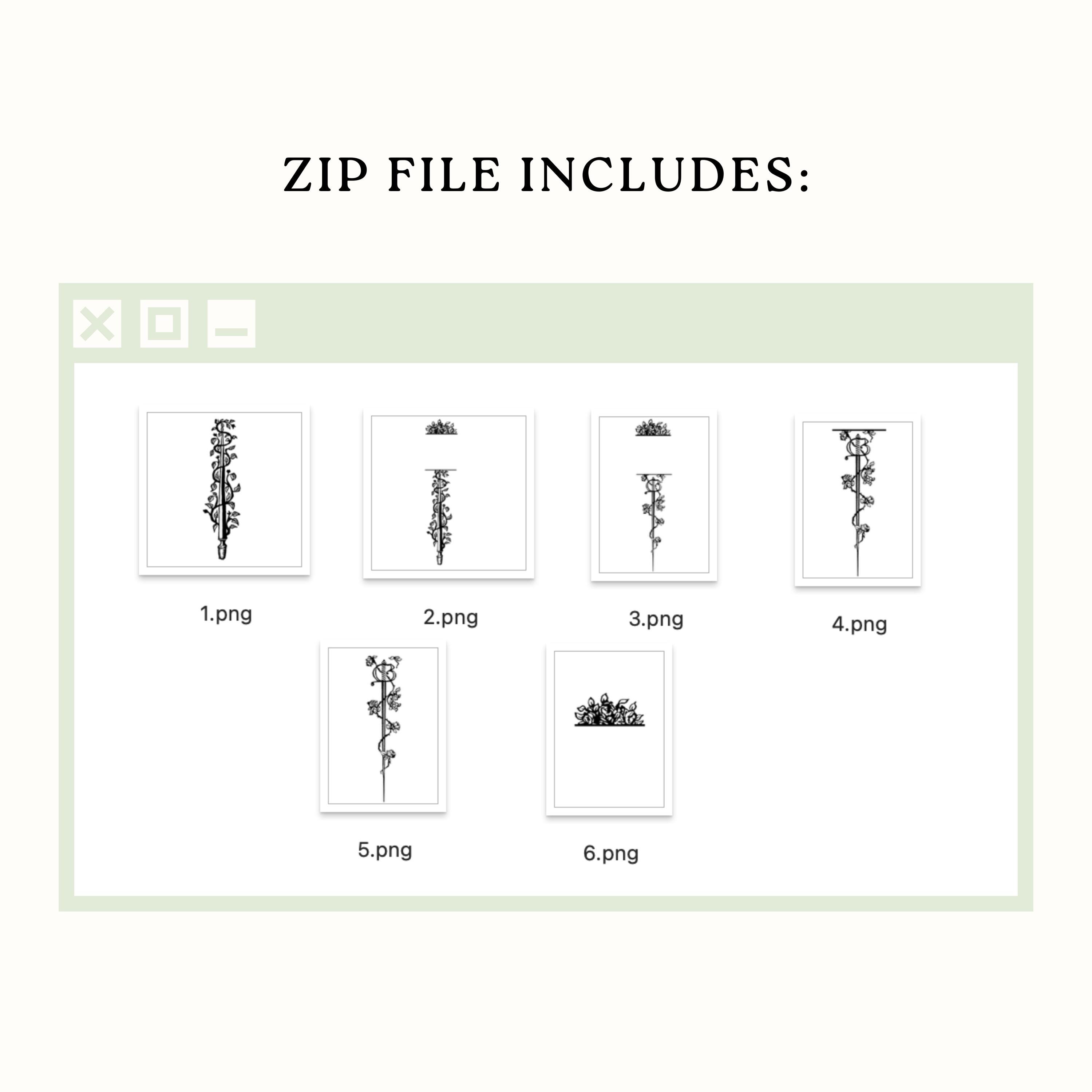 Fantasy Bookbinding Spine Designs - PNG Files for Rebinding Vinyl ...