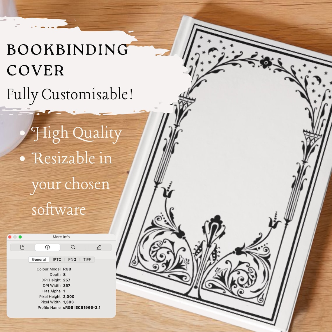 Bookbinding Cover SVG Cut File - Vintage Book Front Cover Design Files ...